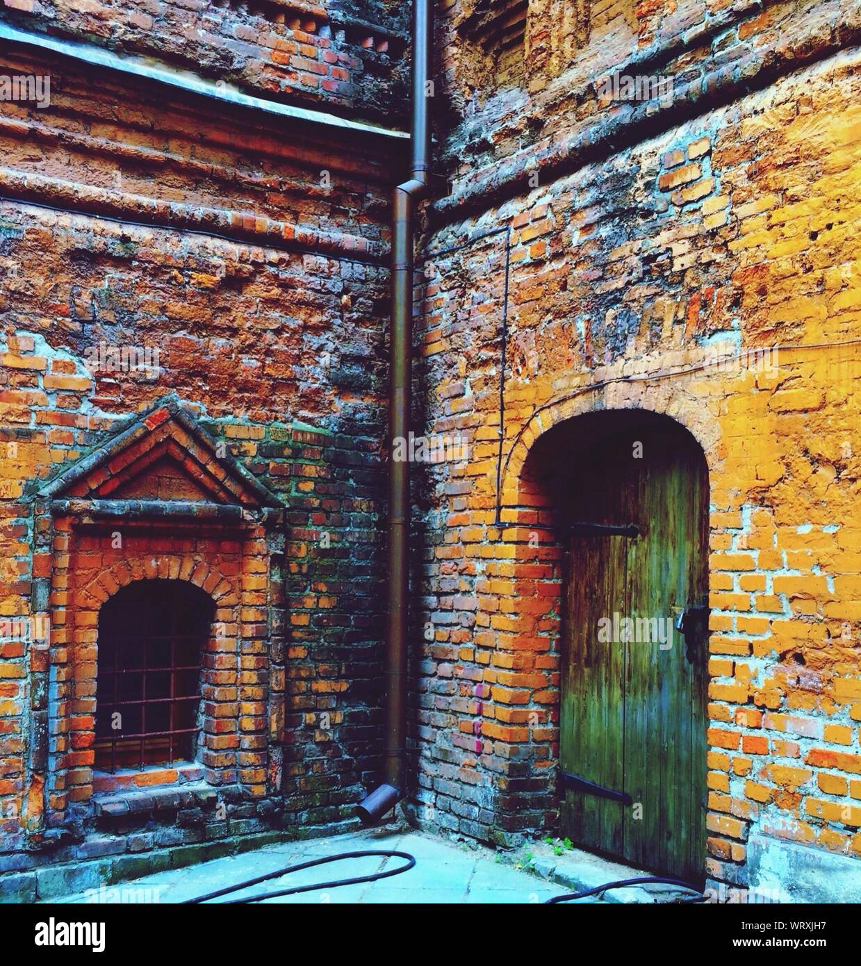Brick Door Window High Resolution Stock Photography and Images - Alamy