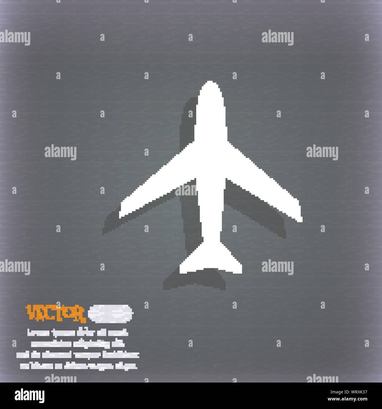 Airplane sign. Plane symbol. Travel icon. Flight flat label. On the ...