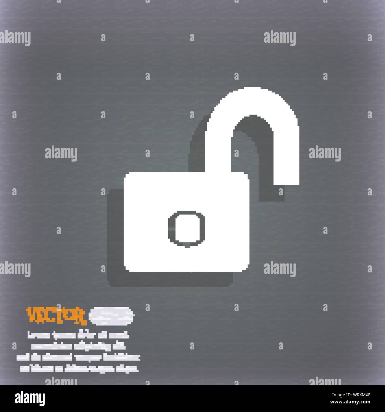 Lock sign icon. Locker symbol. On the blue-green abstract background ...