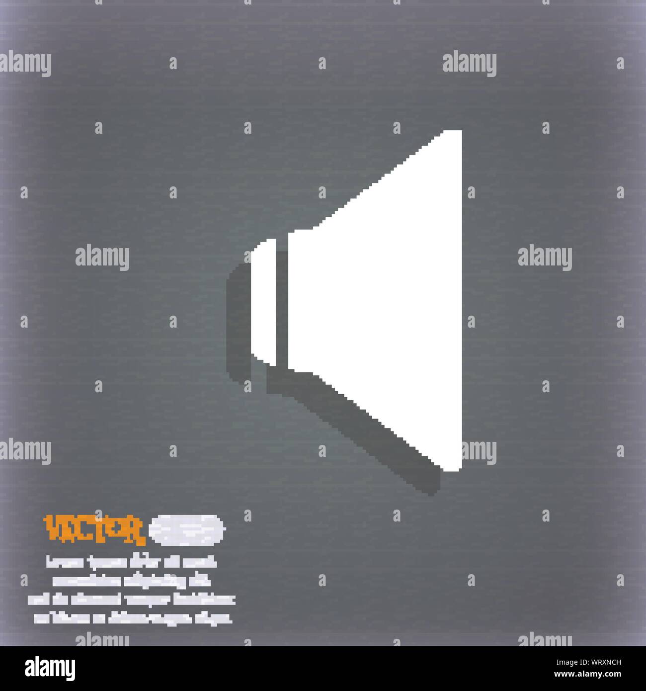 Speaker volume sign icon. Sound symbol. On the blue-green abstract ...