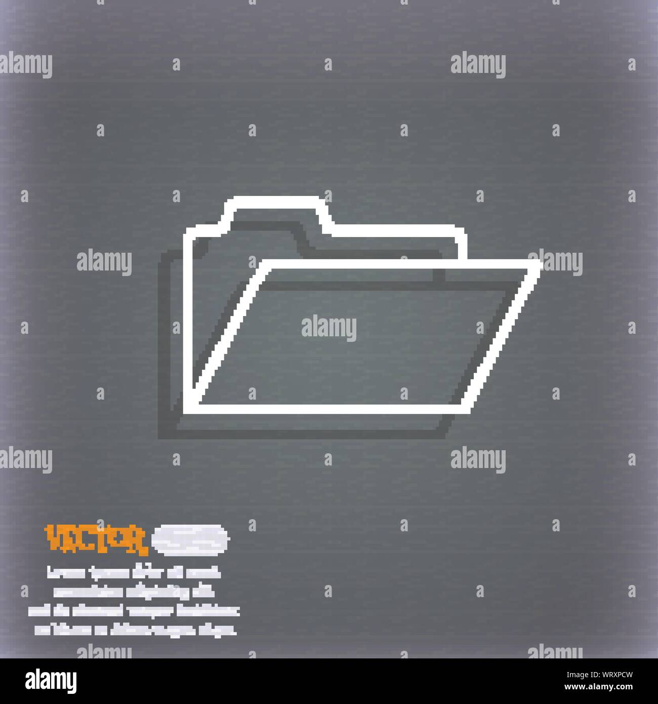 Document folder sign. Accounting binder symbol. On the blue-green ...