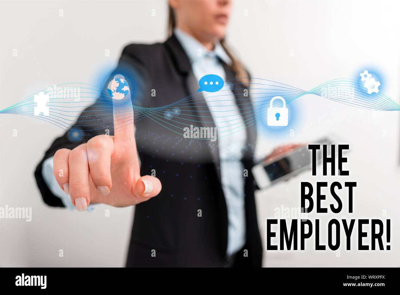 Text sign showing The Best Employer. Business photo text created ...