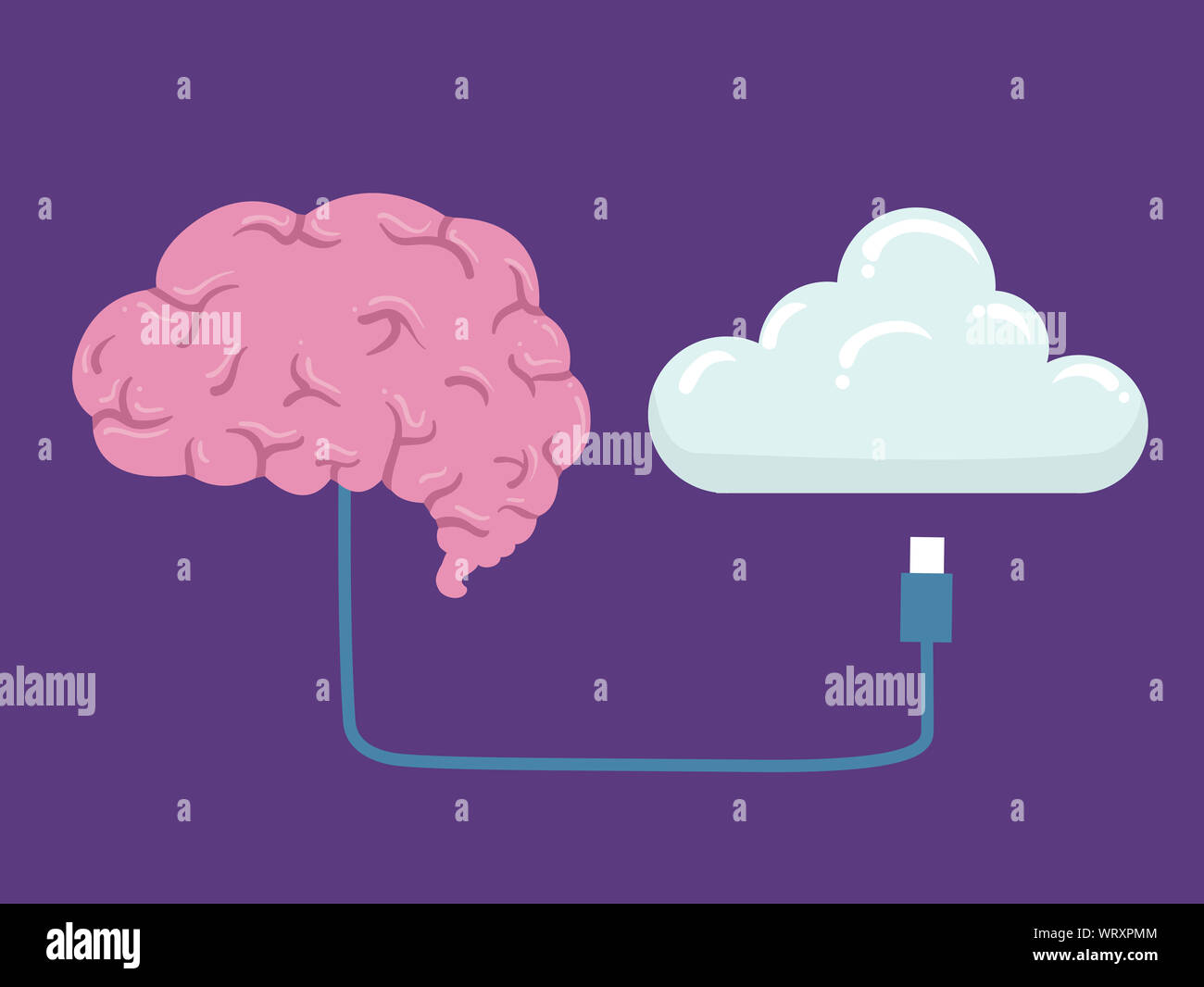 Brain connected to computer hi-res stock photography and images - Alamy