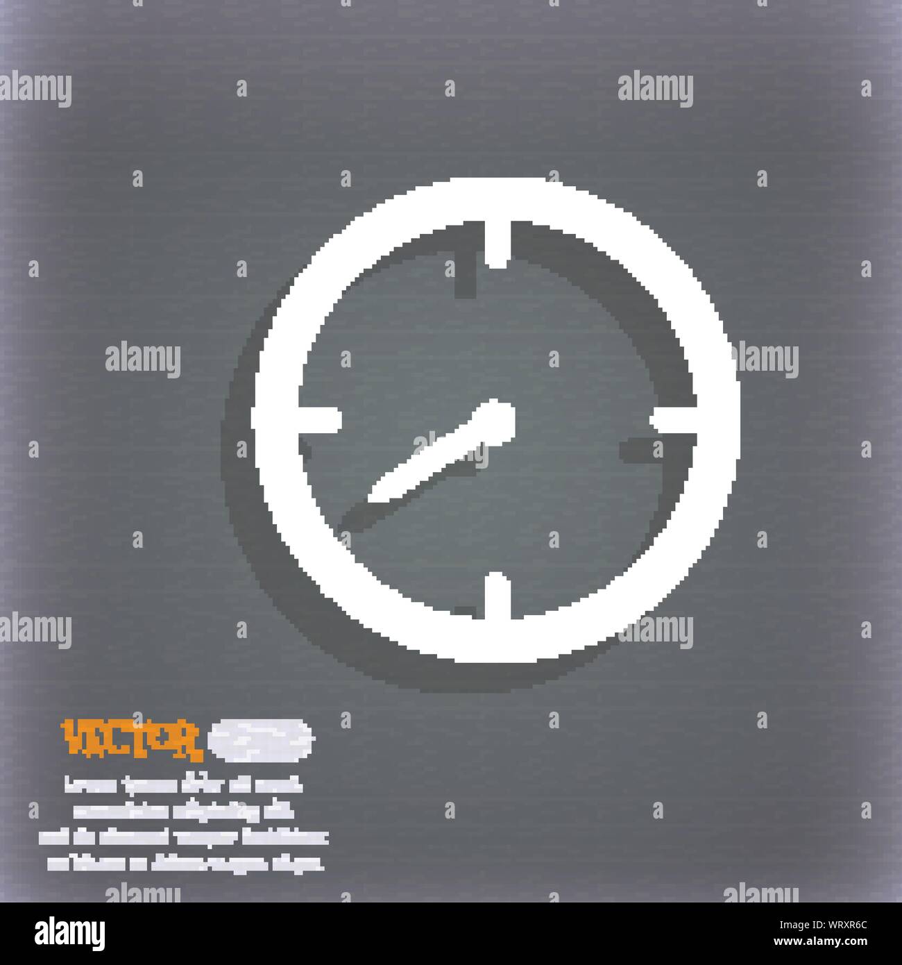 Timer sign icon. Stopwatch symbol. On the blue-green abstract ...