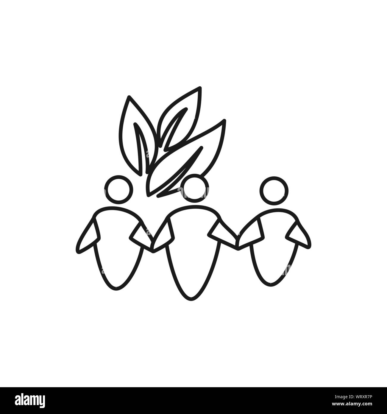 leaf people Commitment Teamwork Together Outline Logo Stock Vector Image & Art - Alamy