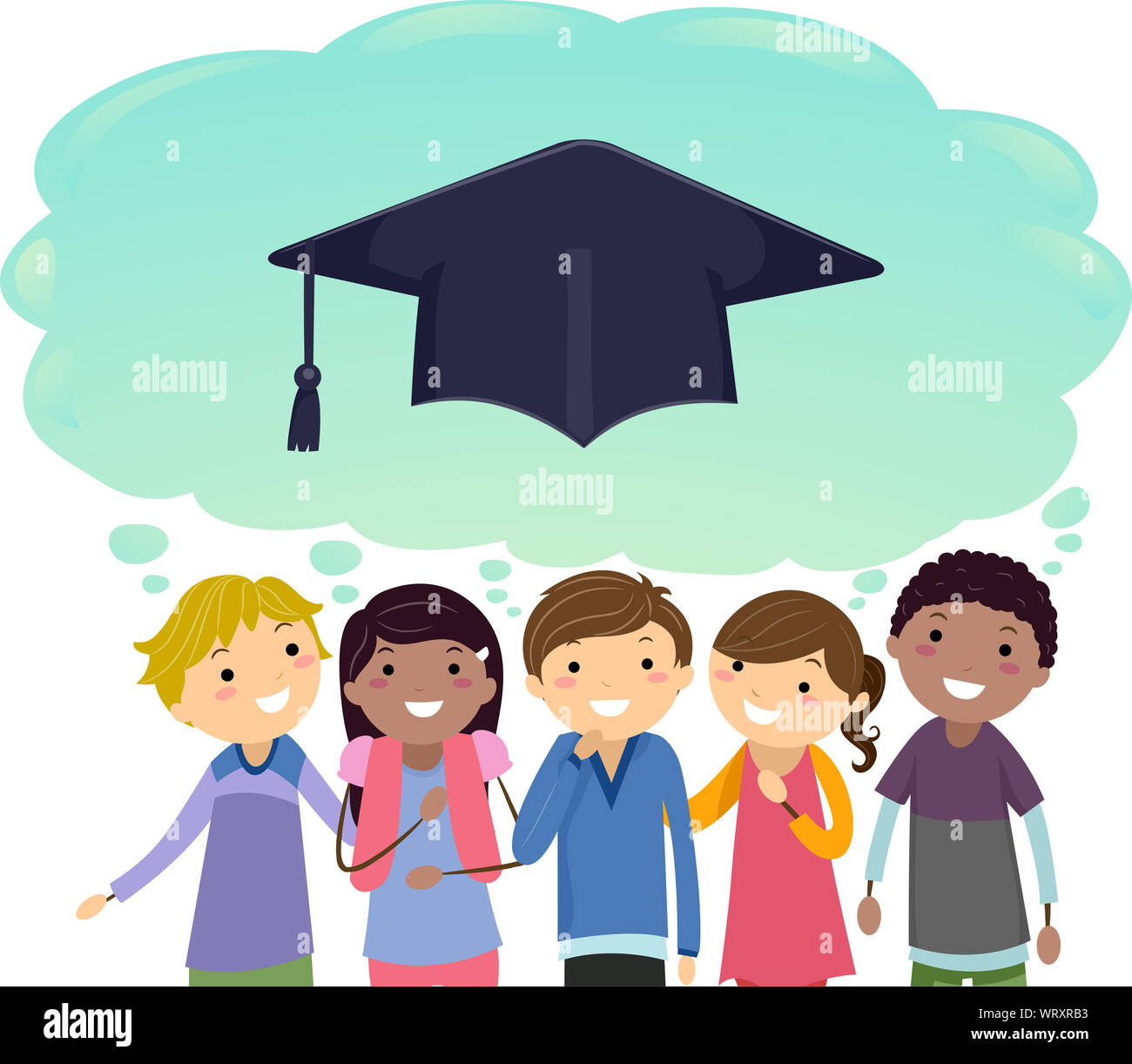 Teen Girls Thinking Clip Art