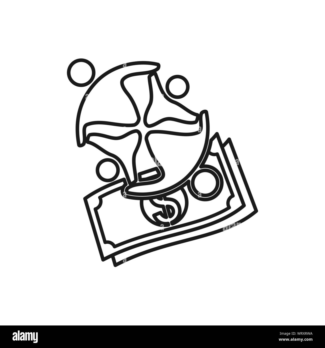 money finance people Commitment Teamwork Together Outline Logo Stock ...