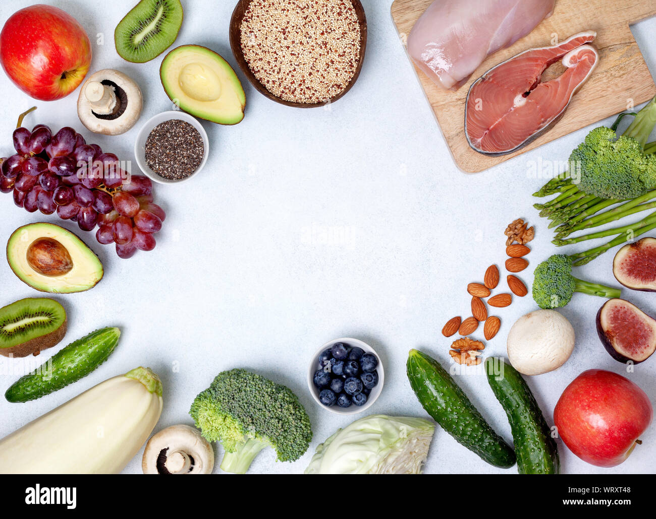 Fruit vegetables meat fish hi-res stock photography and images - Alamy