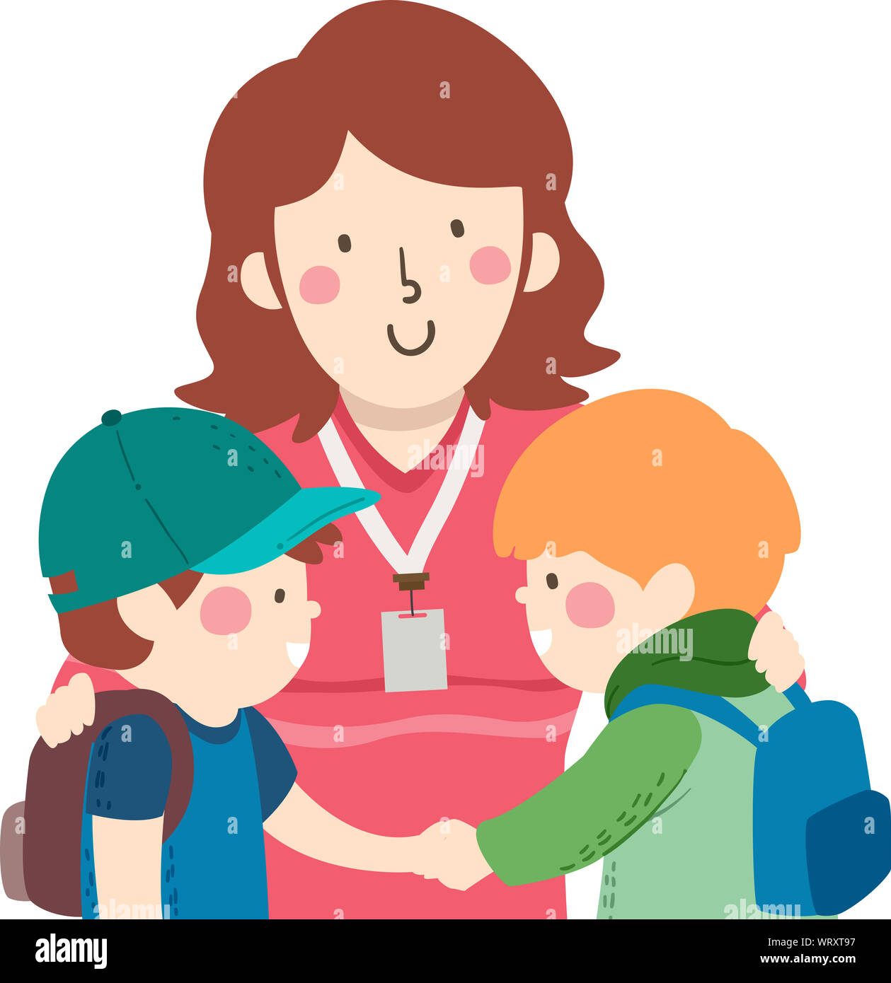 Illustration of Kids Boys Shaking Hands After a Fight with a Teacher ... Illustration of Kids Boys Shaking Hands After a Fight with a Teacher ...