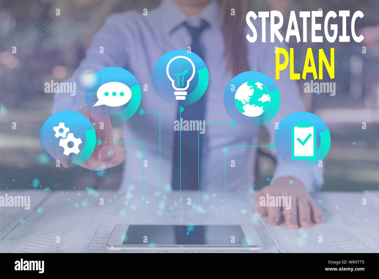 Conceptual hand writing showing Strategic Plan. Concept meaning a ...