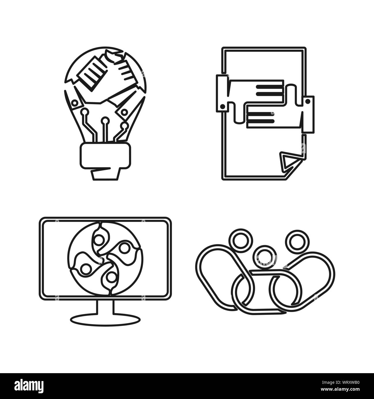 Computer contribution Stock Vector Images - Alamy