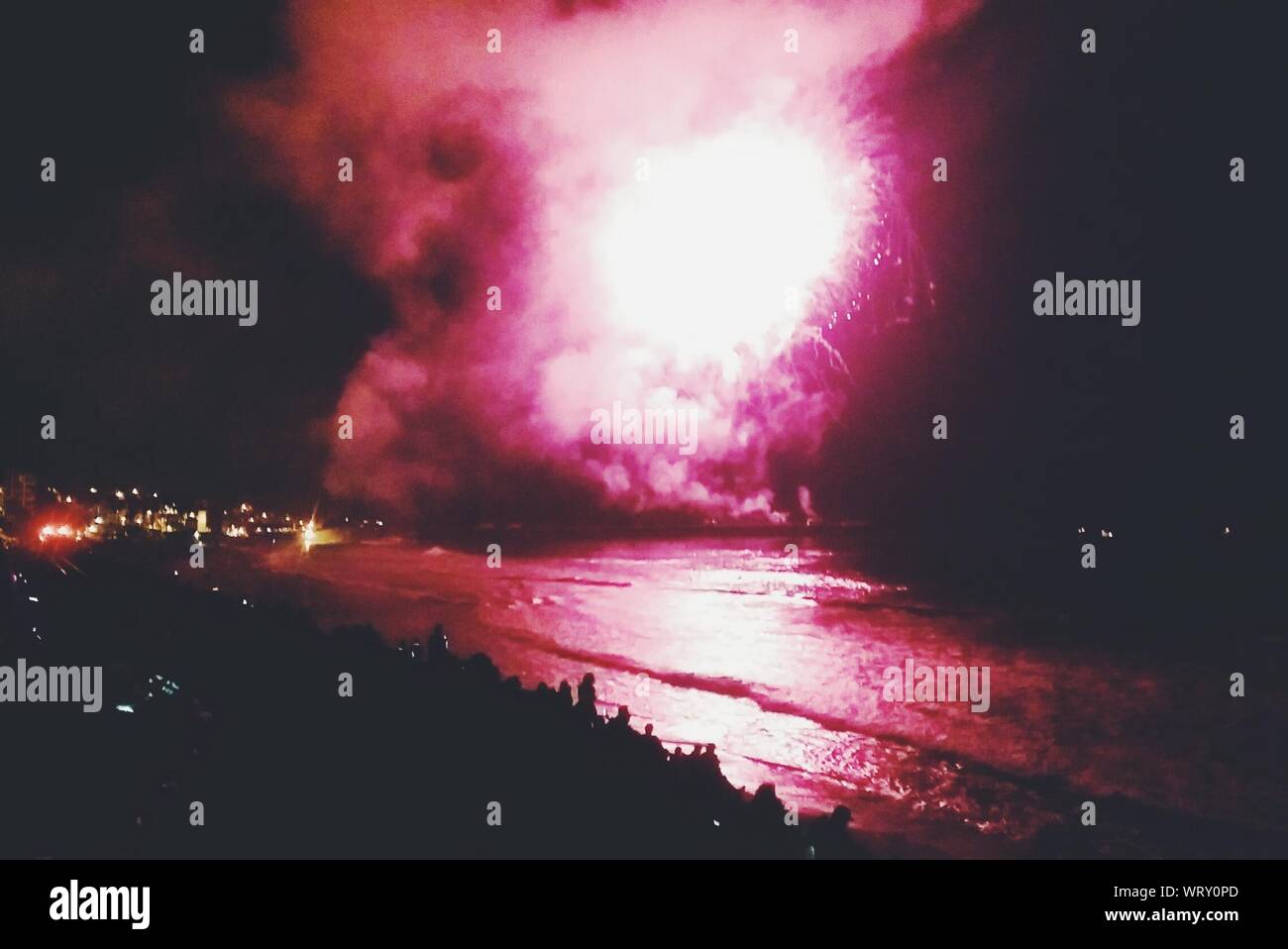 Exploding Fireworks Display Stock Photo - Alamy