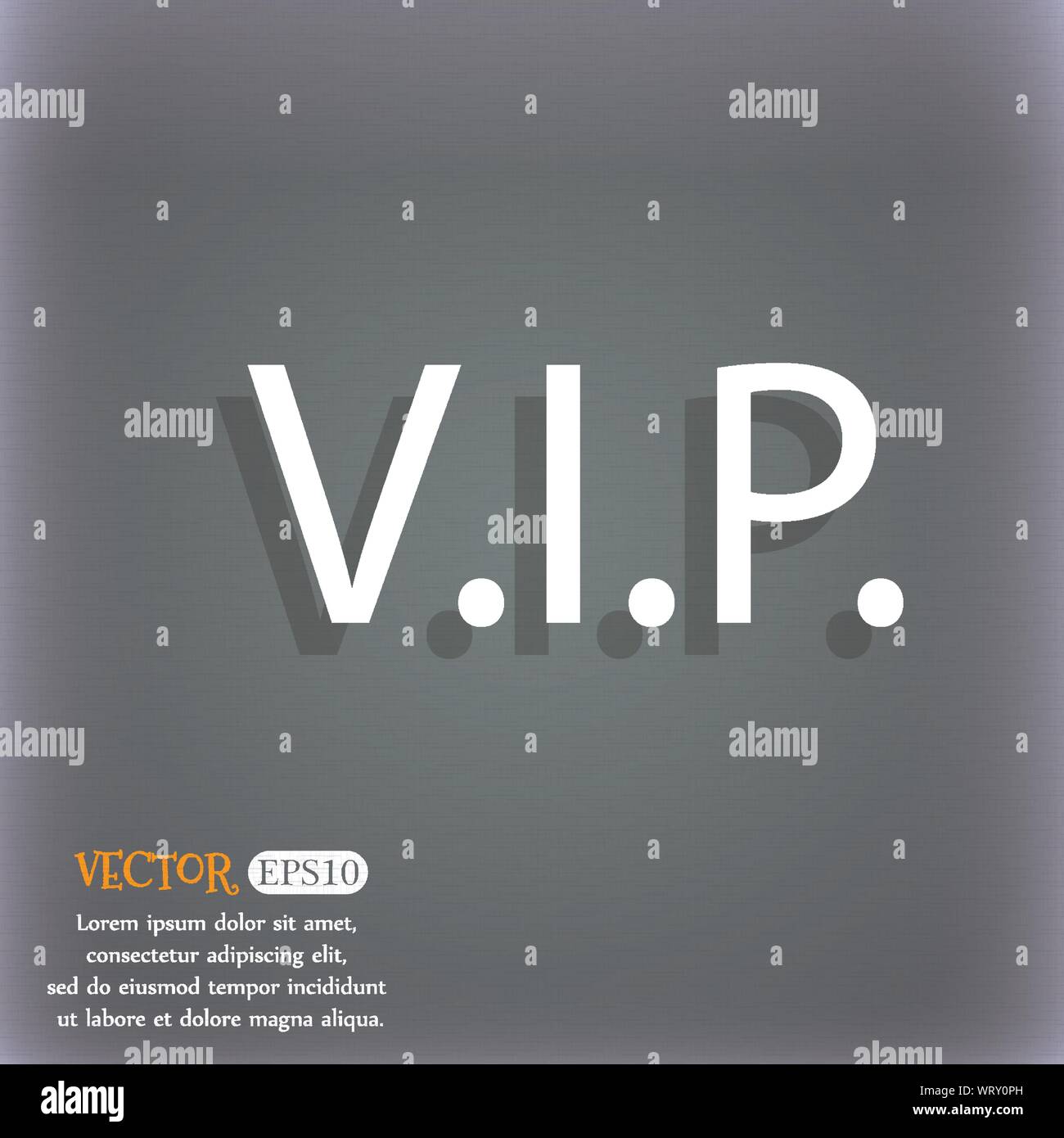 Vip sign icon. Membership symbol. Very important person. On the blue ...