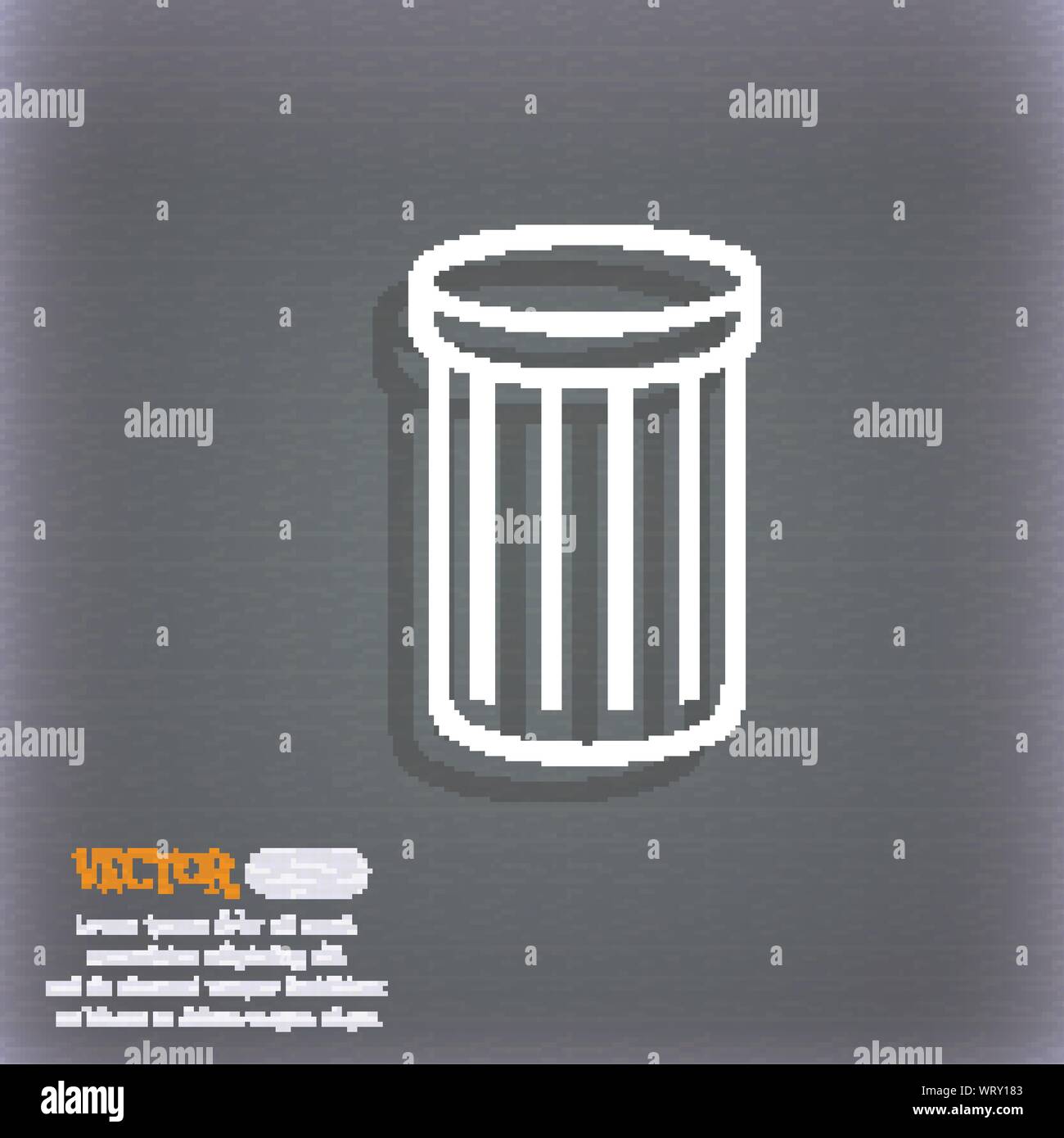 Recycle bin sign icon. Symbol. On the blue-green abstract background ...