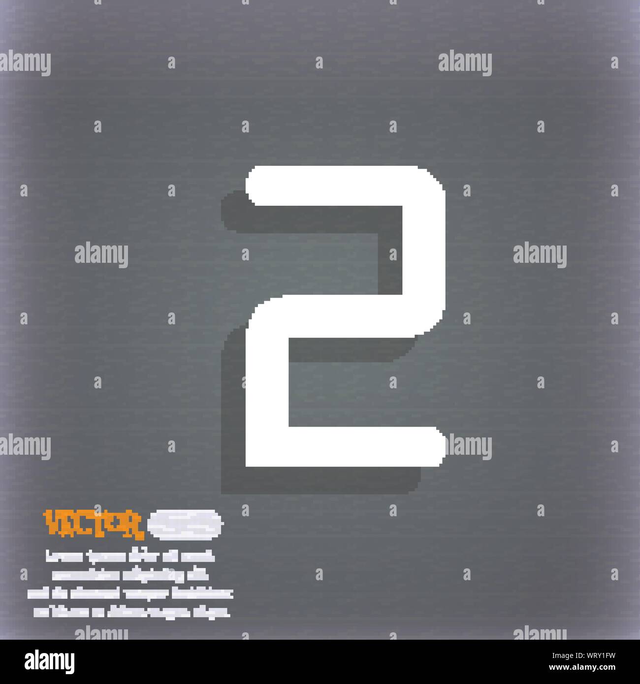 Second place award sign. Winner symbol. Step two. On the blue-green ...