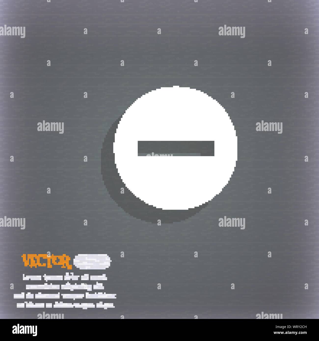 Stop sign icon. Prohibition symbol. No sign. On the blue-green abstract ...