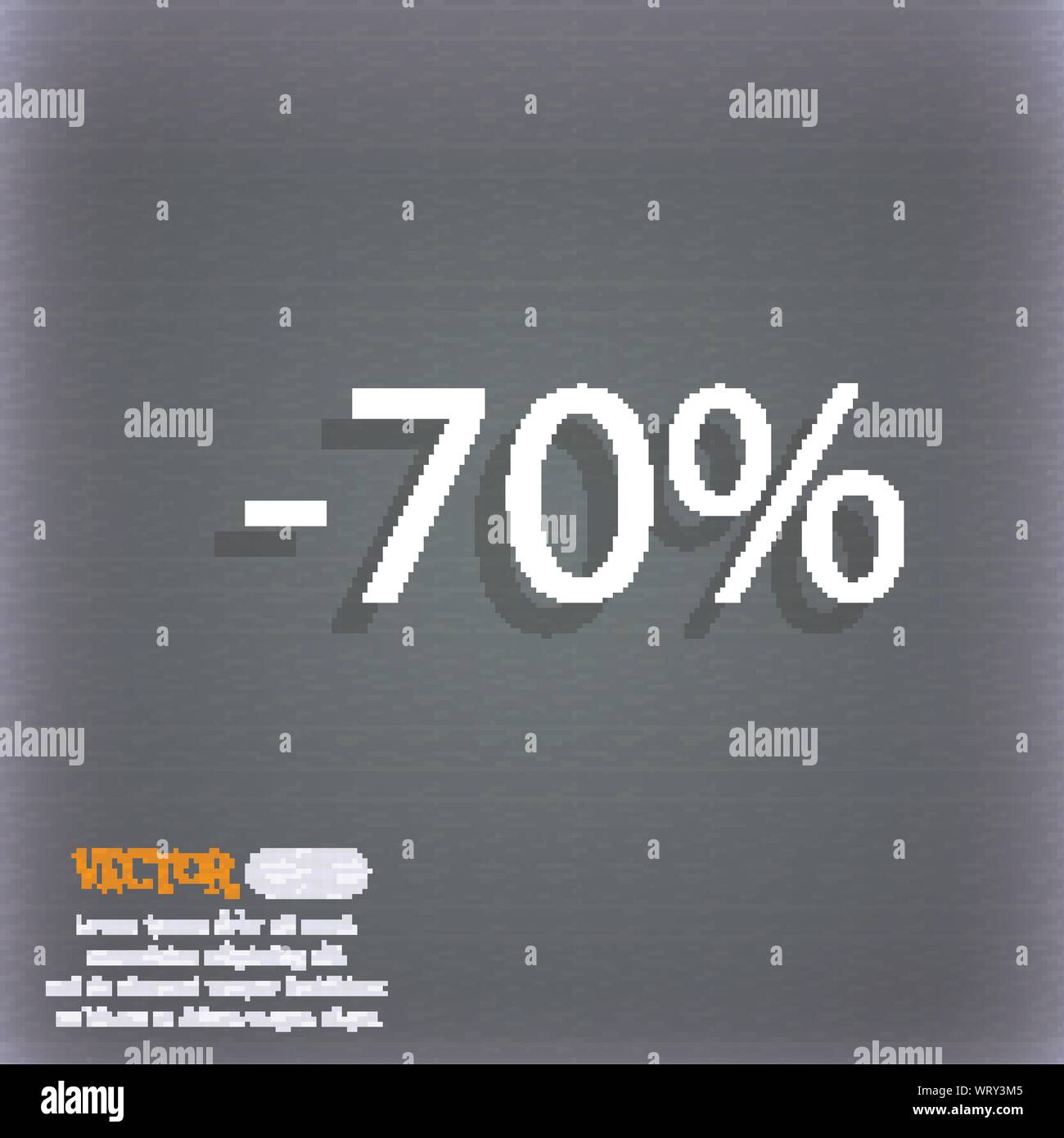70 percent discount sign icon. Sale symbol. Special offer label. On the ...