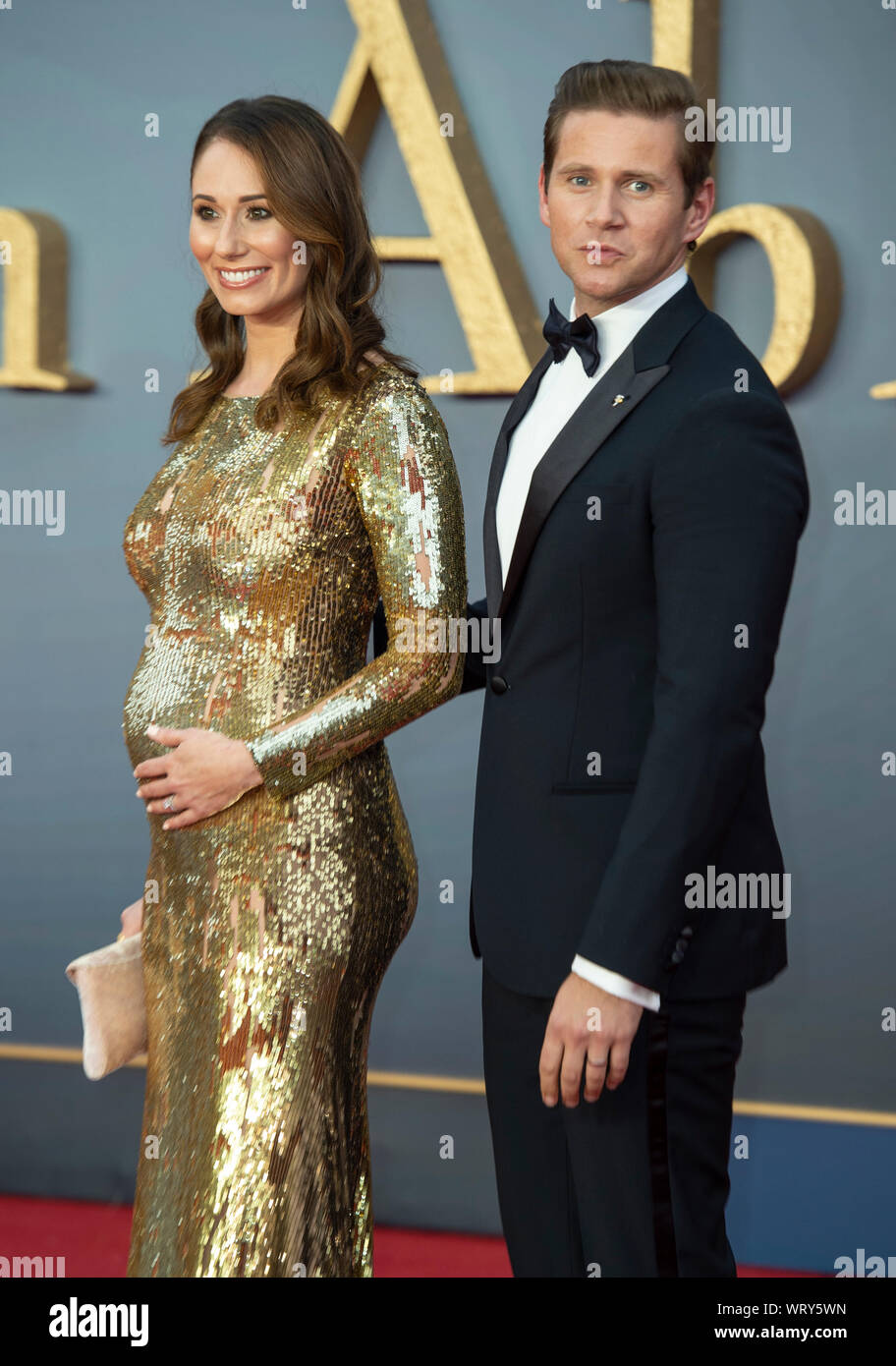 London, UK. 09th Sep, 2019. Jessica Blair Herman and Allen Leech attend ...