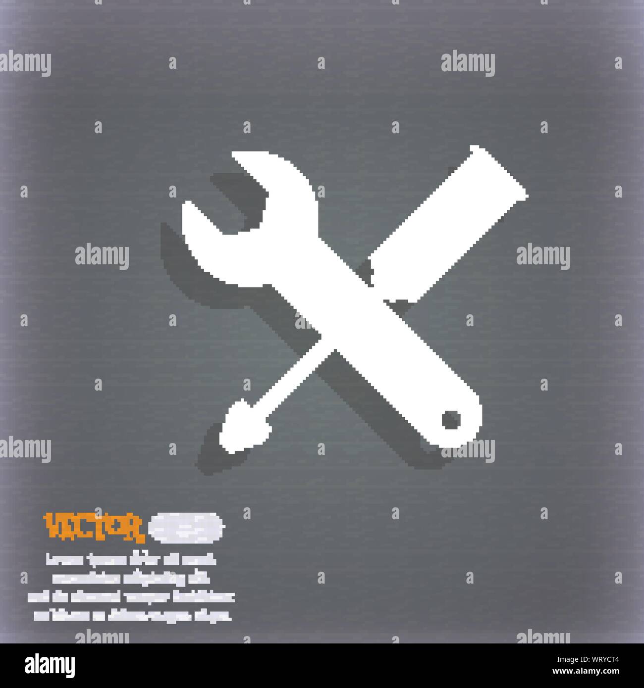 Repair tool sign icon. Service symbol. screwdriver with wrench. On the ...