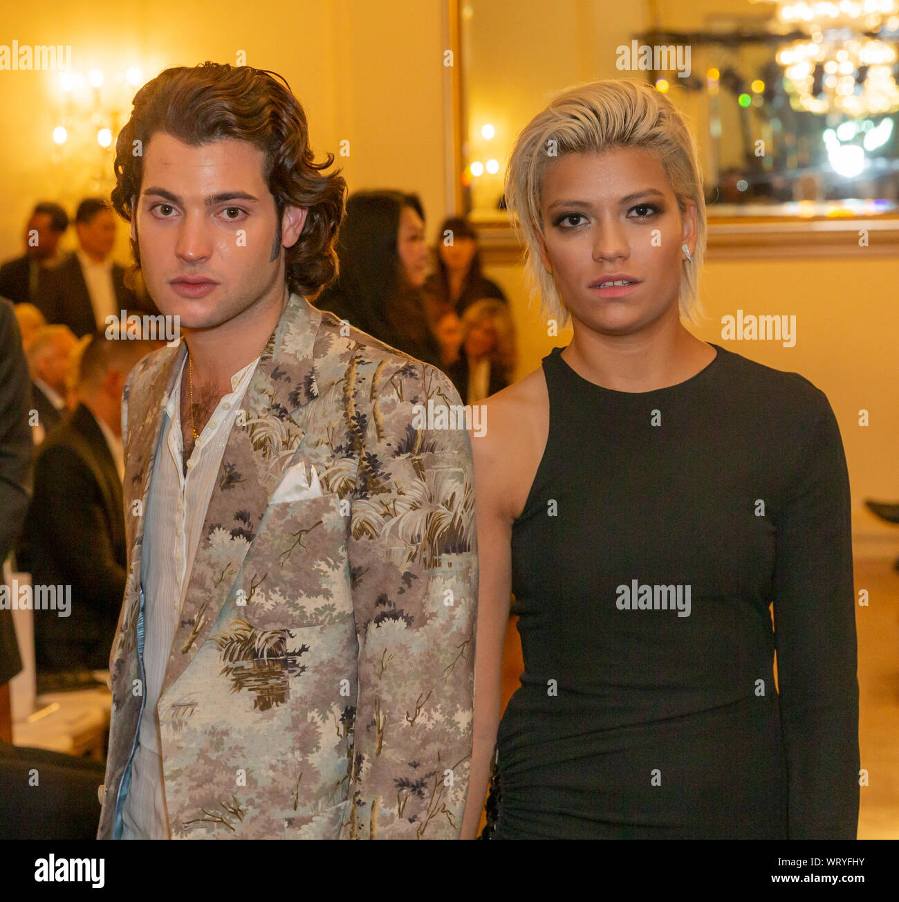 New York, NY - September 10, 2019: Peter Brant Jr. and guest attend ...