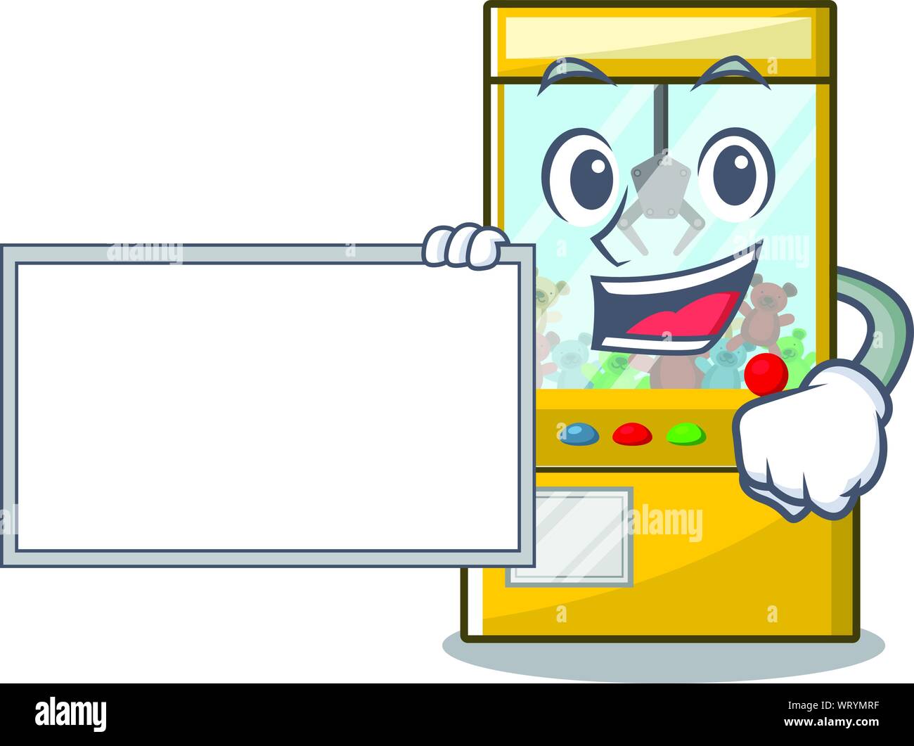 With board crane game isolated with the mascot vector illustration ...