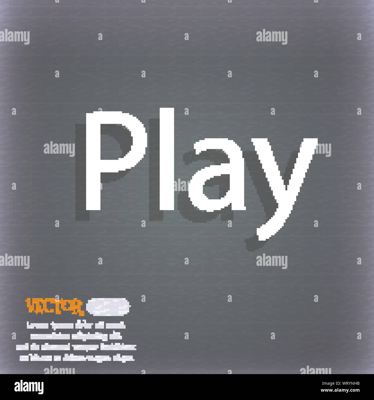 Play sign icon. symbol. On the blue-green abstract background with ...