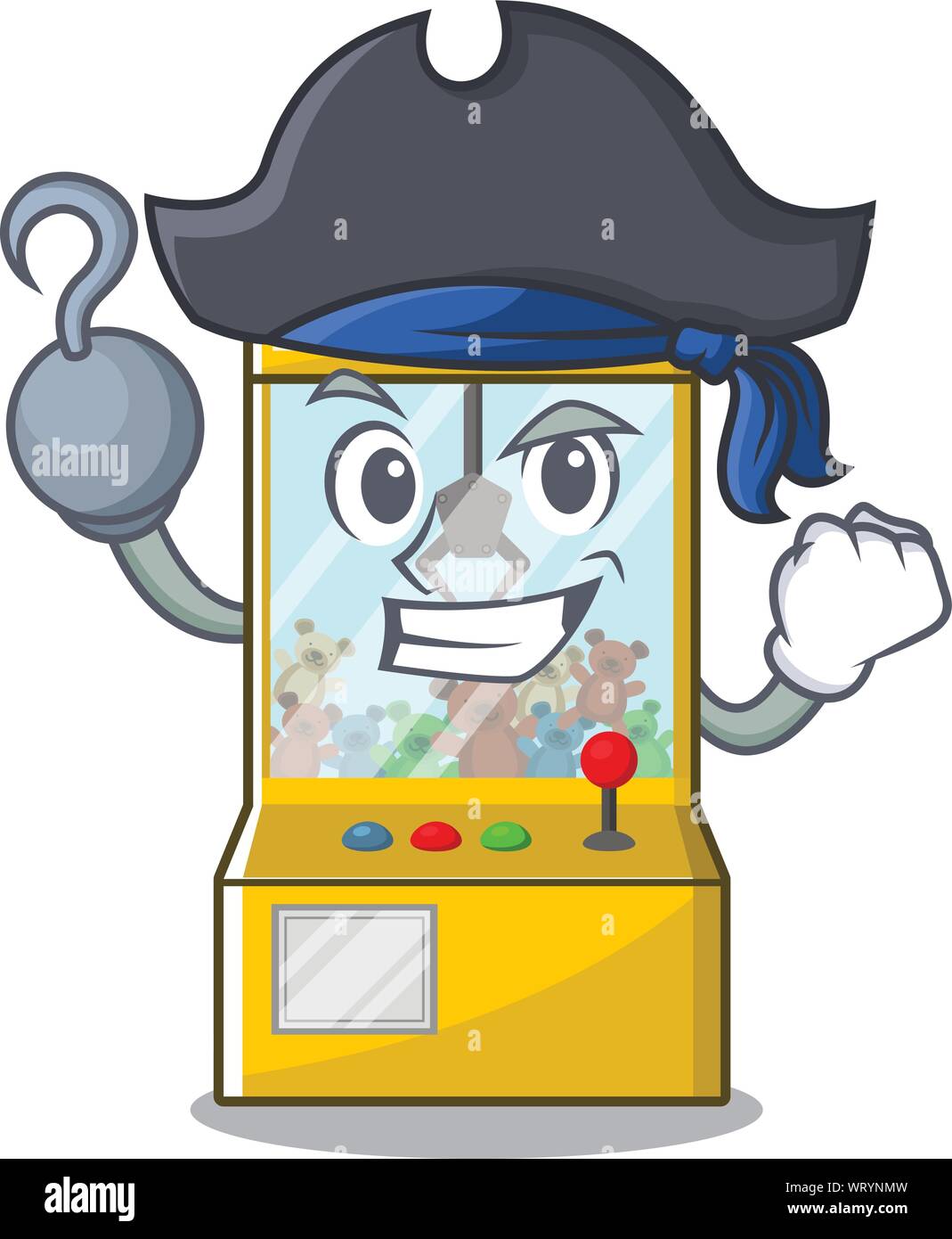 Pirate crane game isolated with the mascot vector illustration Stock ...