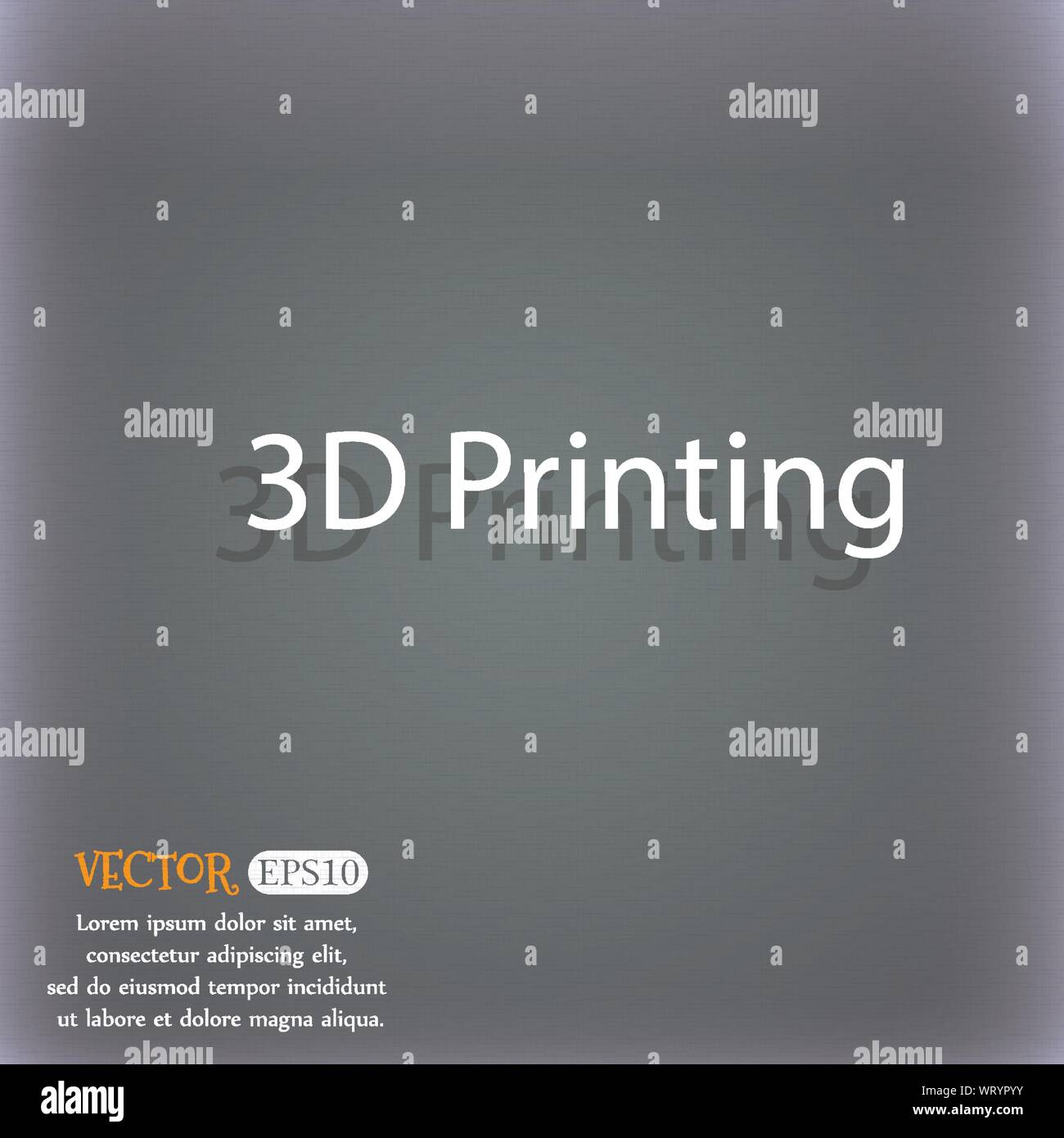 3D Print sign icon. 3d-Printing symbol. On the blue-green abstract ...