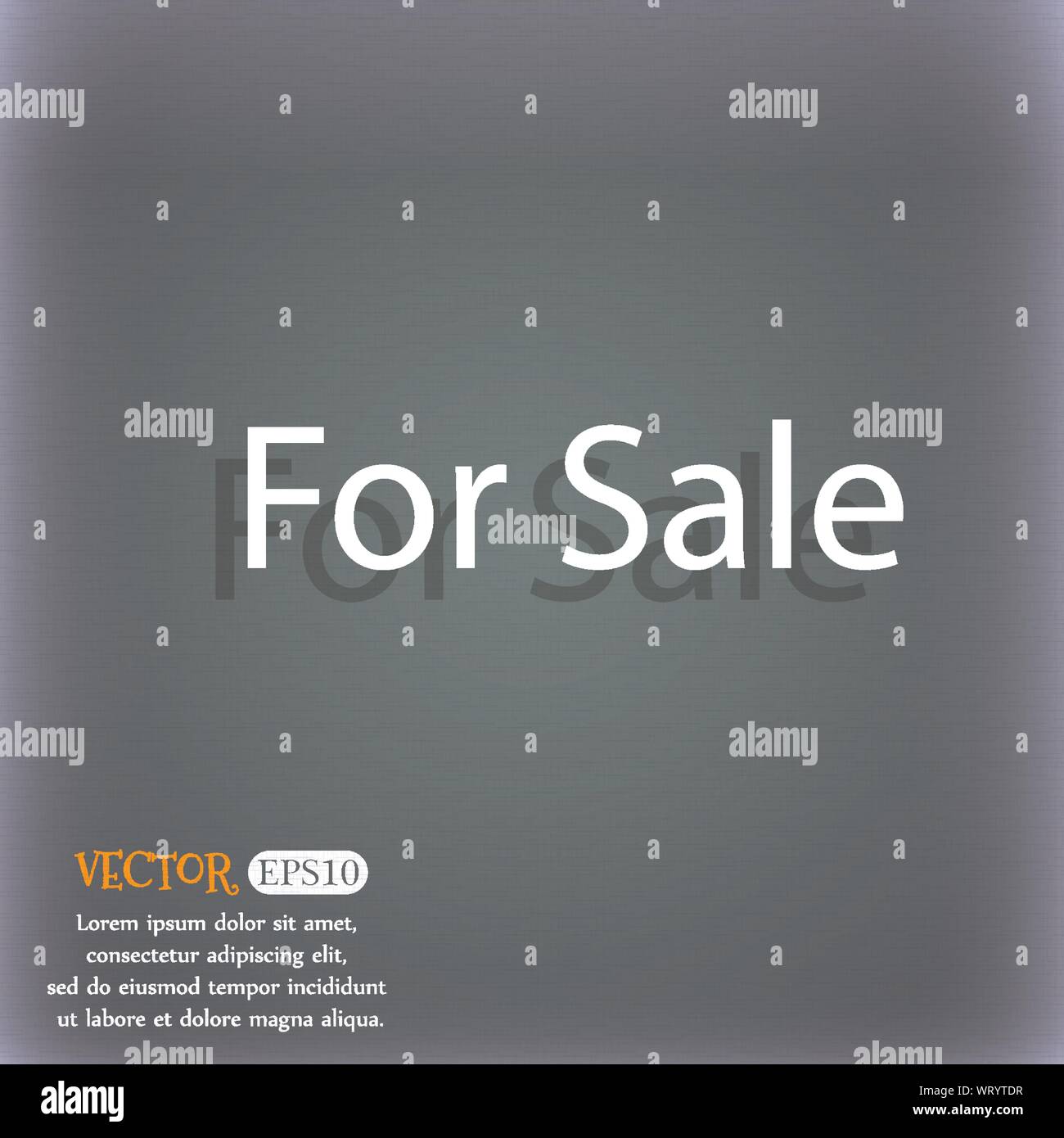 For sale sign icon. Real estate selling. On the blue-green abstract ...