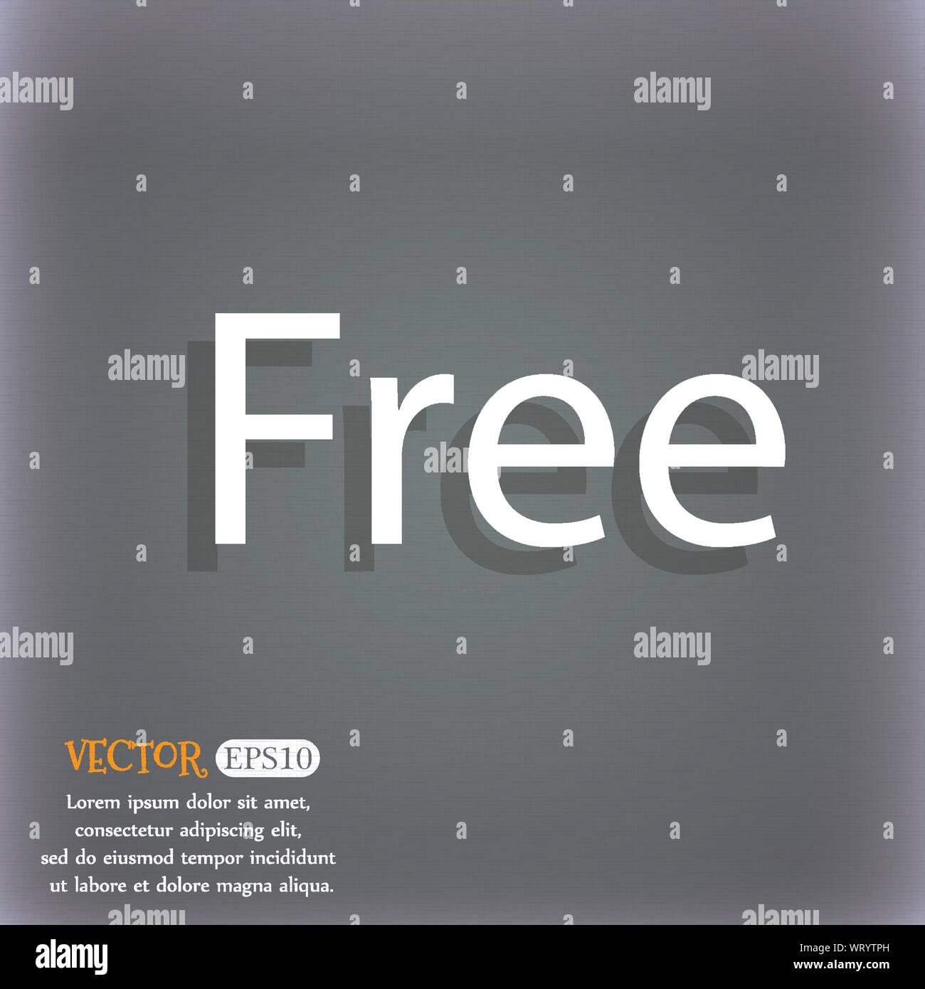 Free sign icon. Special offer symbol. On the blue-green abstract ...