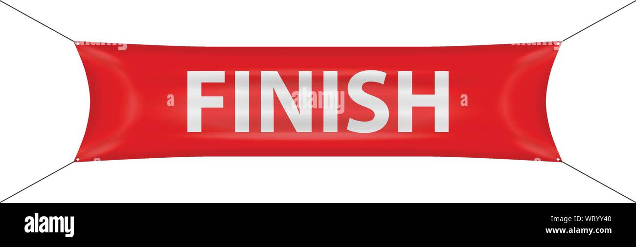 Finish banner on a white background Stock Vector Image & Art - Alamy