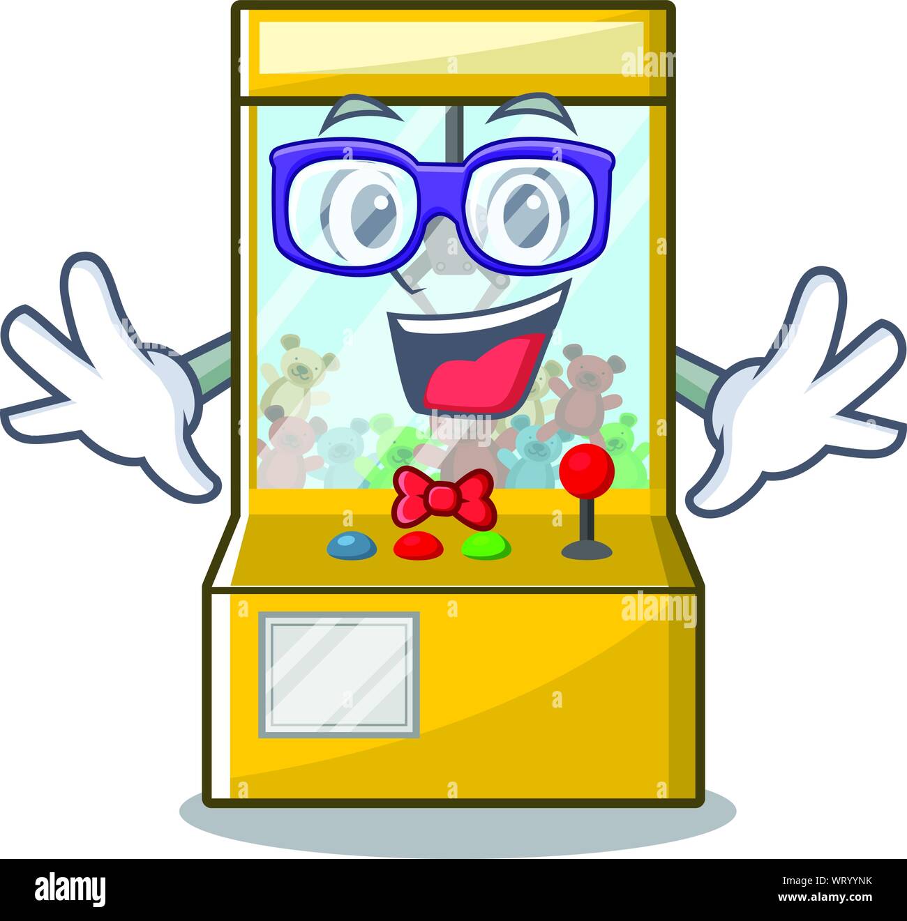 Geek crane game cartoon shape on character vector illustration Stock ...