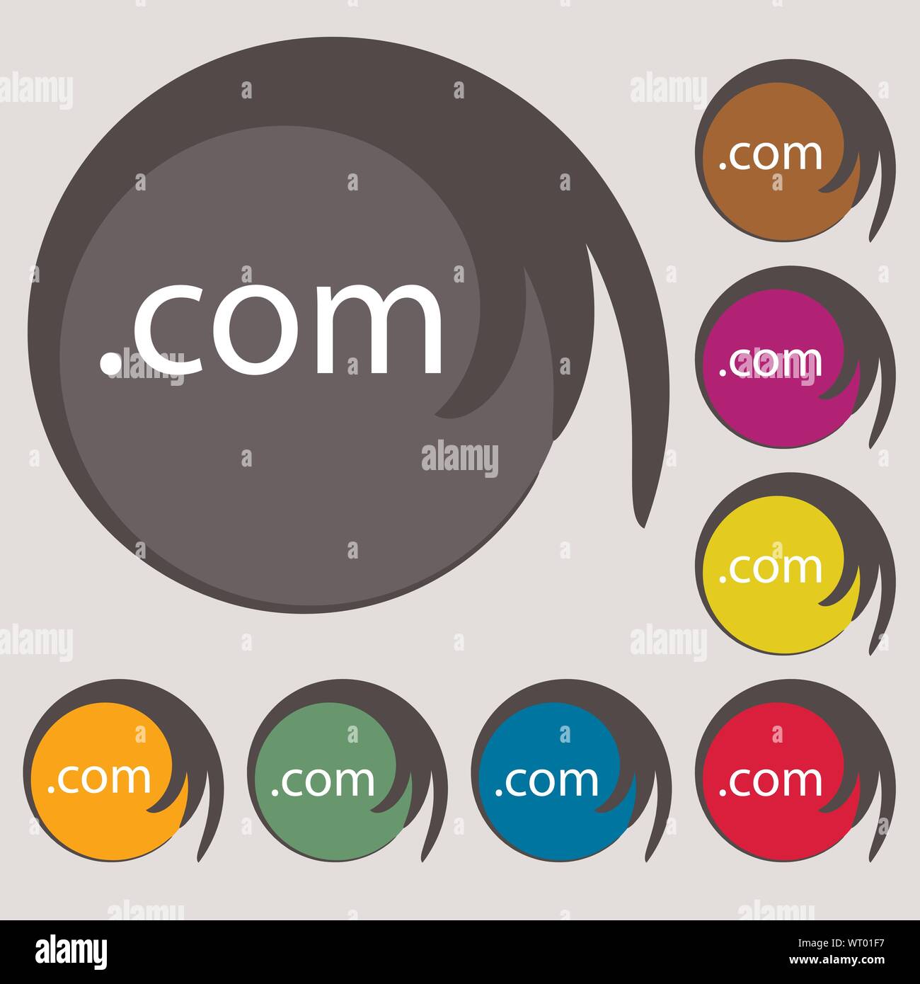 Domain COM sign icon. Top-level internet domain symbol. Symbols on ...