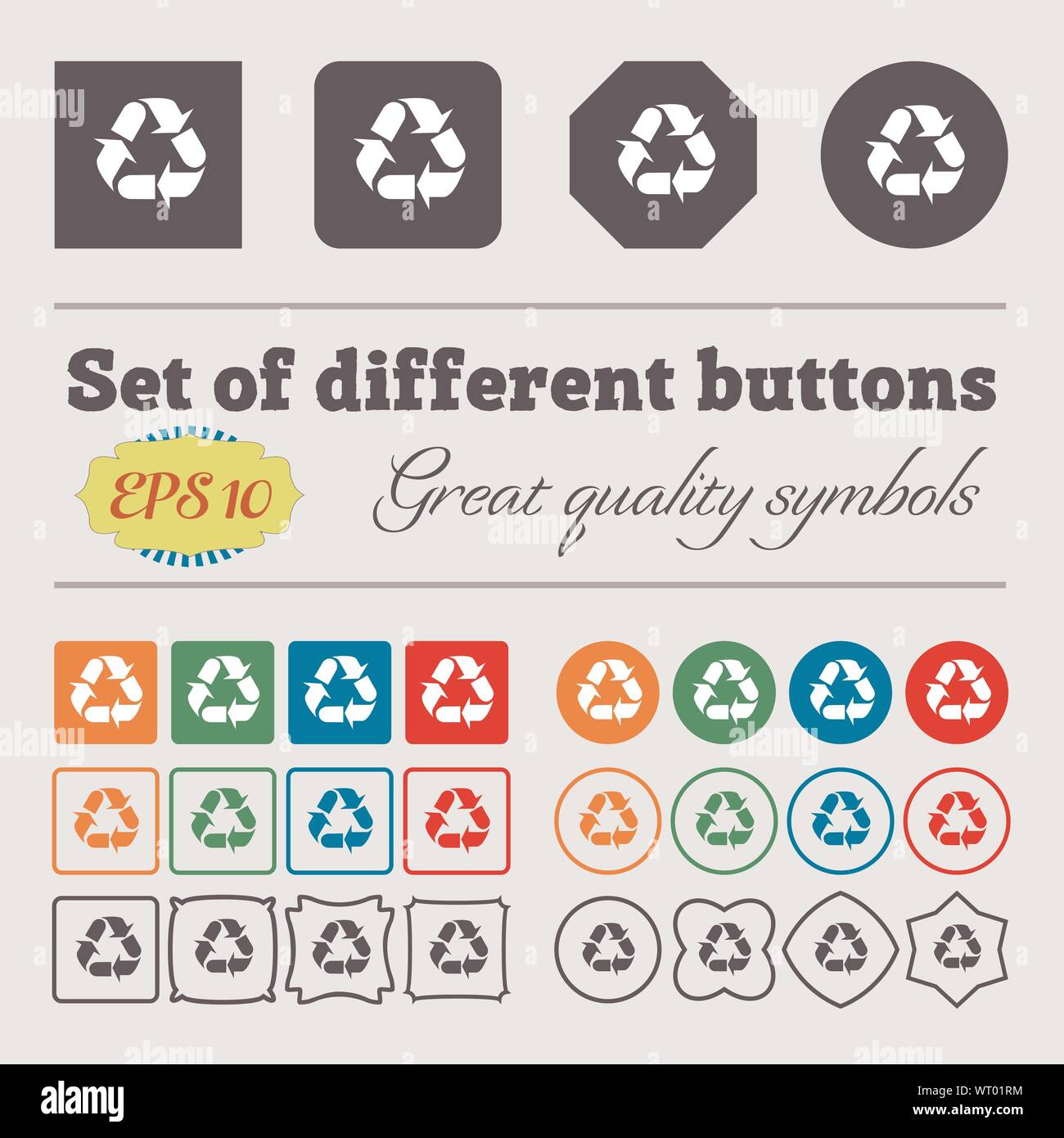 processing icon sign. Big set of colorful, diverse, high-quality ...