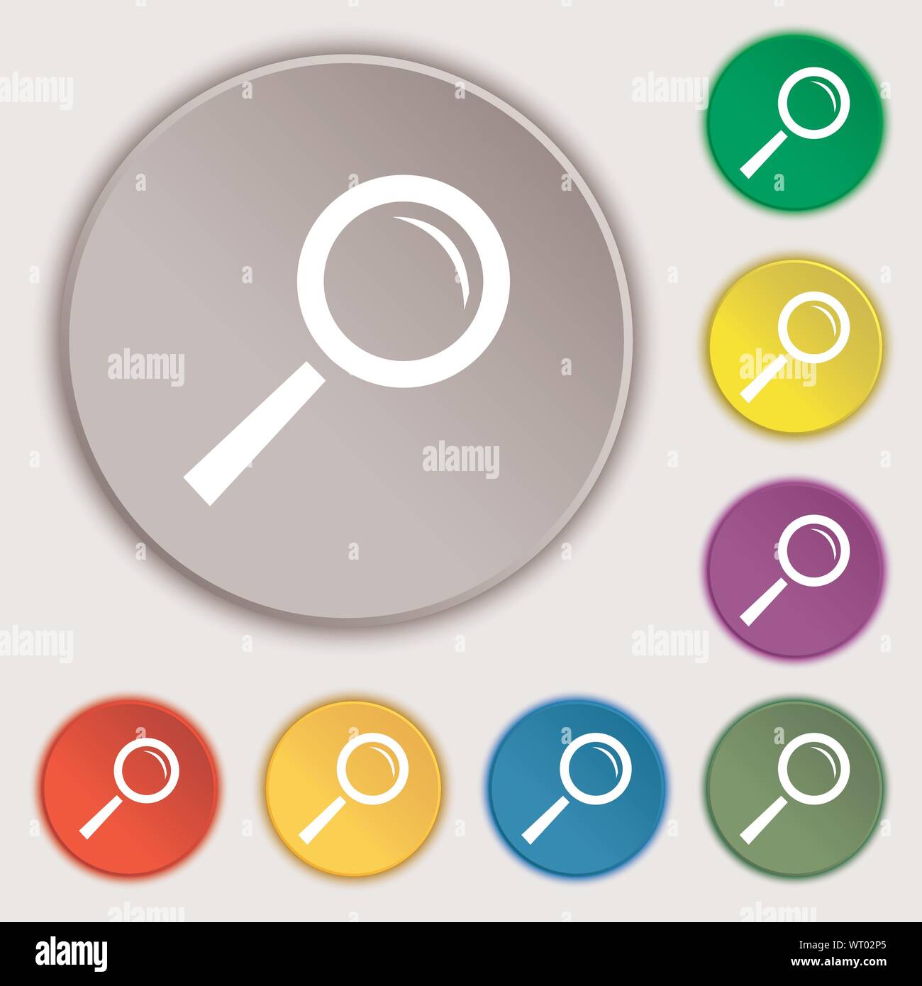 Magnifier glass sign icon. Zoom tool button. Navigation search symbol ...