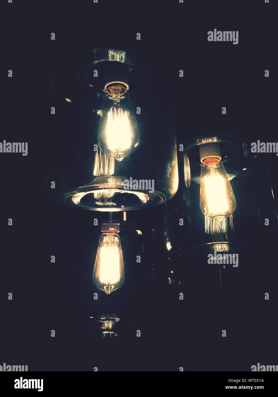 Lit lamp in dark room hi-res stock photography and images - Alamy