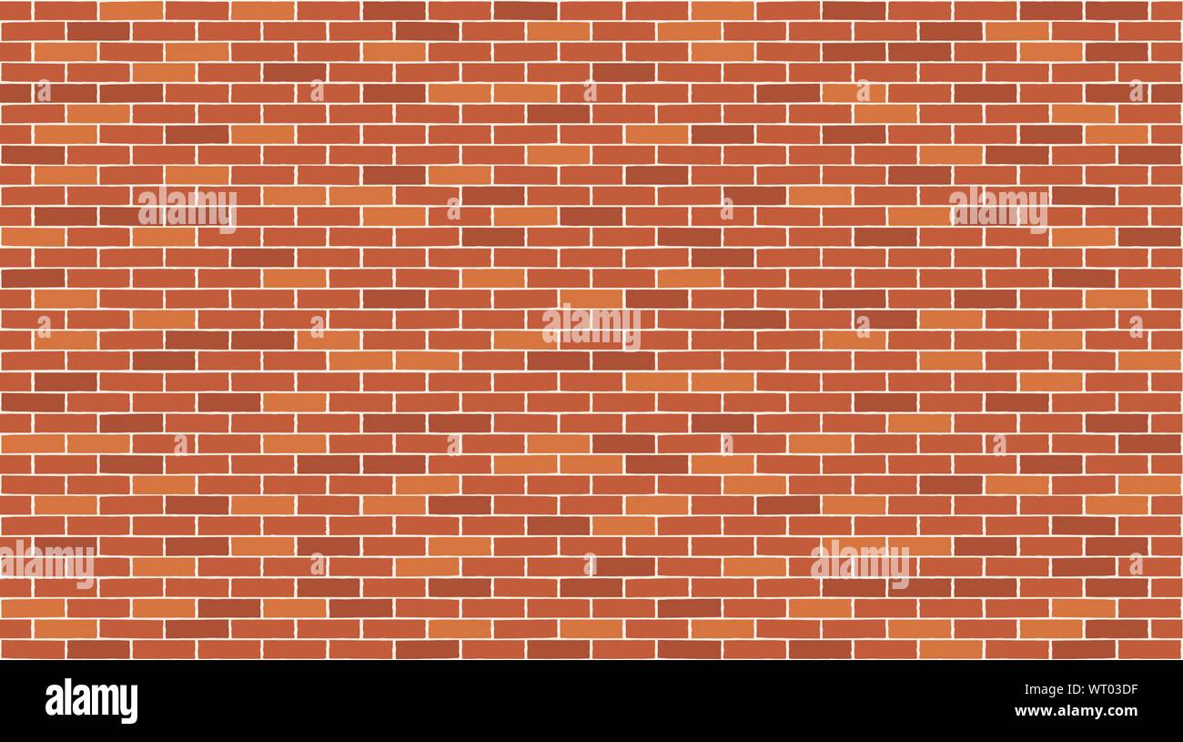 Red brick wall seamless pattern. Vector background Stock Vector Image ...