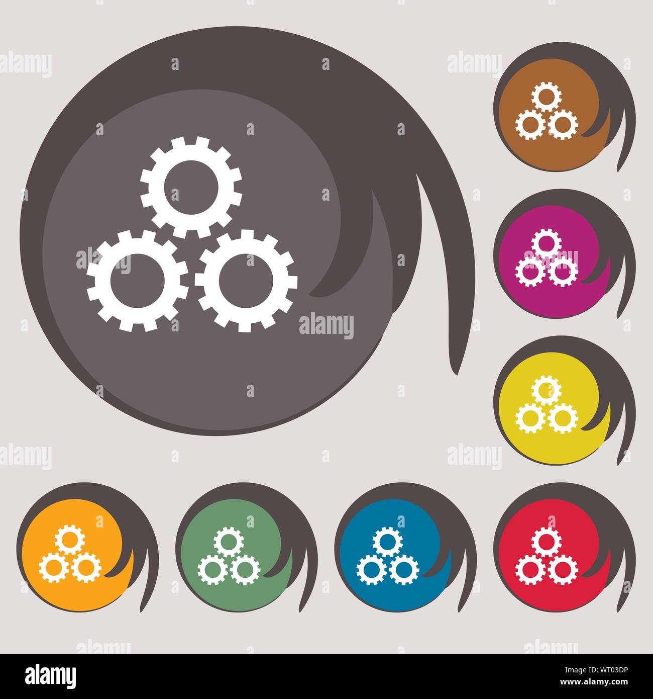 Cog settings sign icon. Cogwheel gear mechanism symbol. Symbols on ...