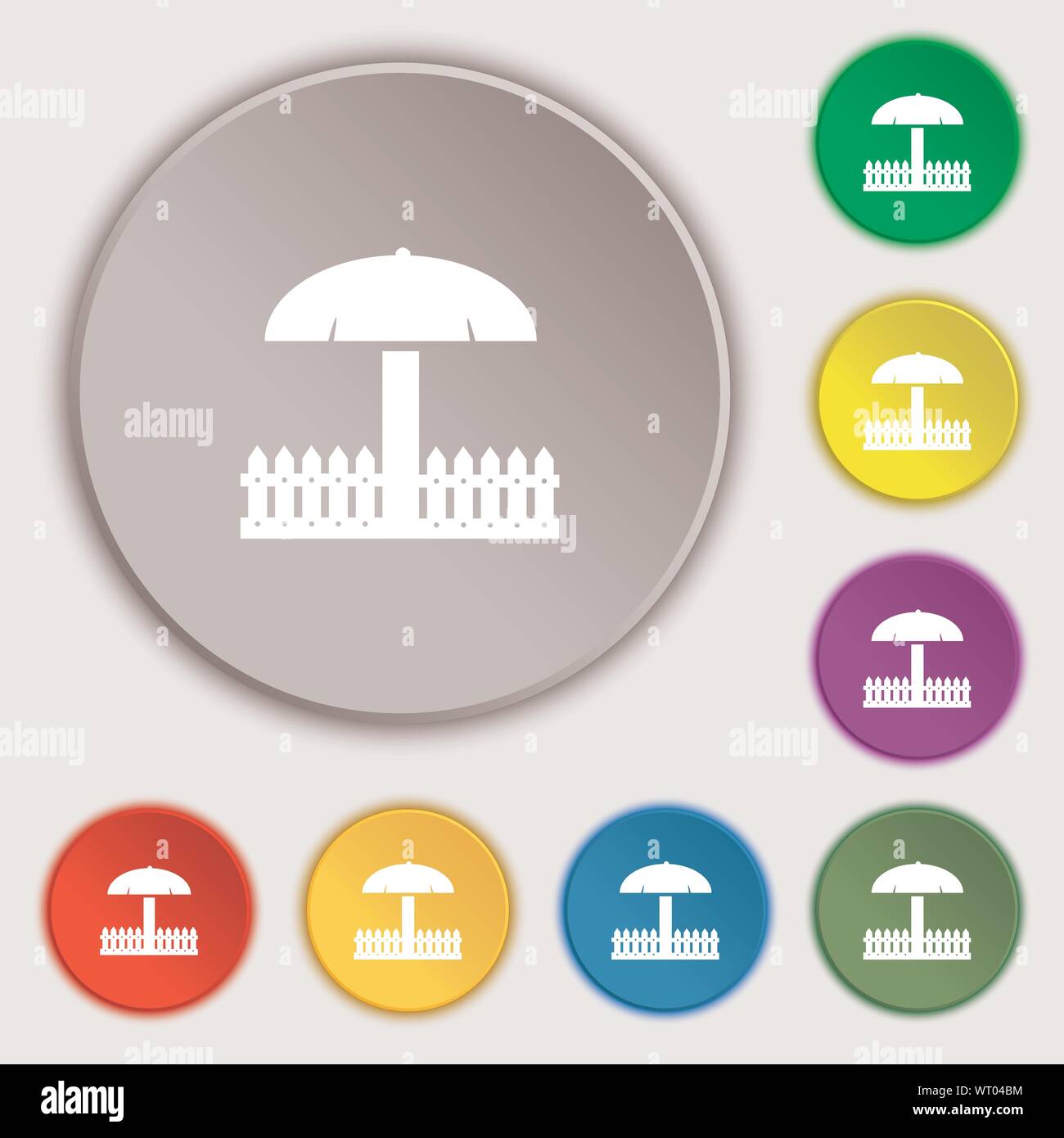 Sandbox icon sign. Symbols on eight flat buttons. Vector Stock Vector Image & Art - Alamy