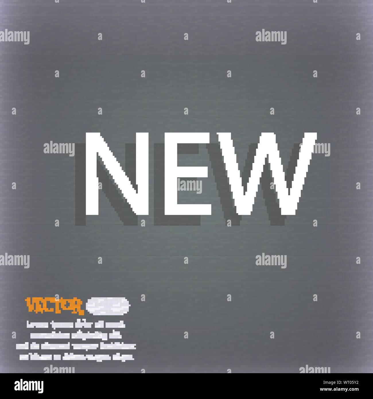 New sign icon. arrival button symbol. On the blue-green abstract ...