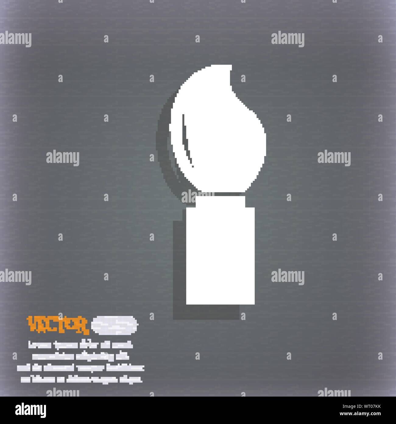 Paint brush sign icon. Artist symbol. On the blue-green abstract ...