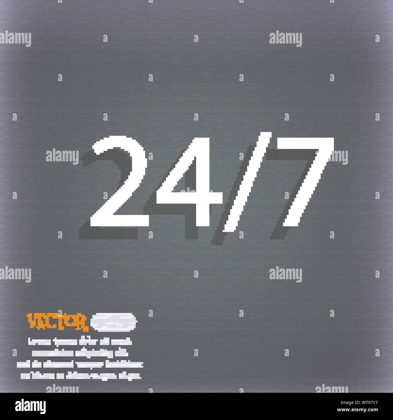 24 hours icon text Stock Vector Images - Alamy