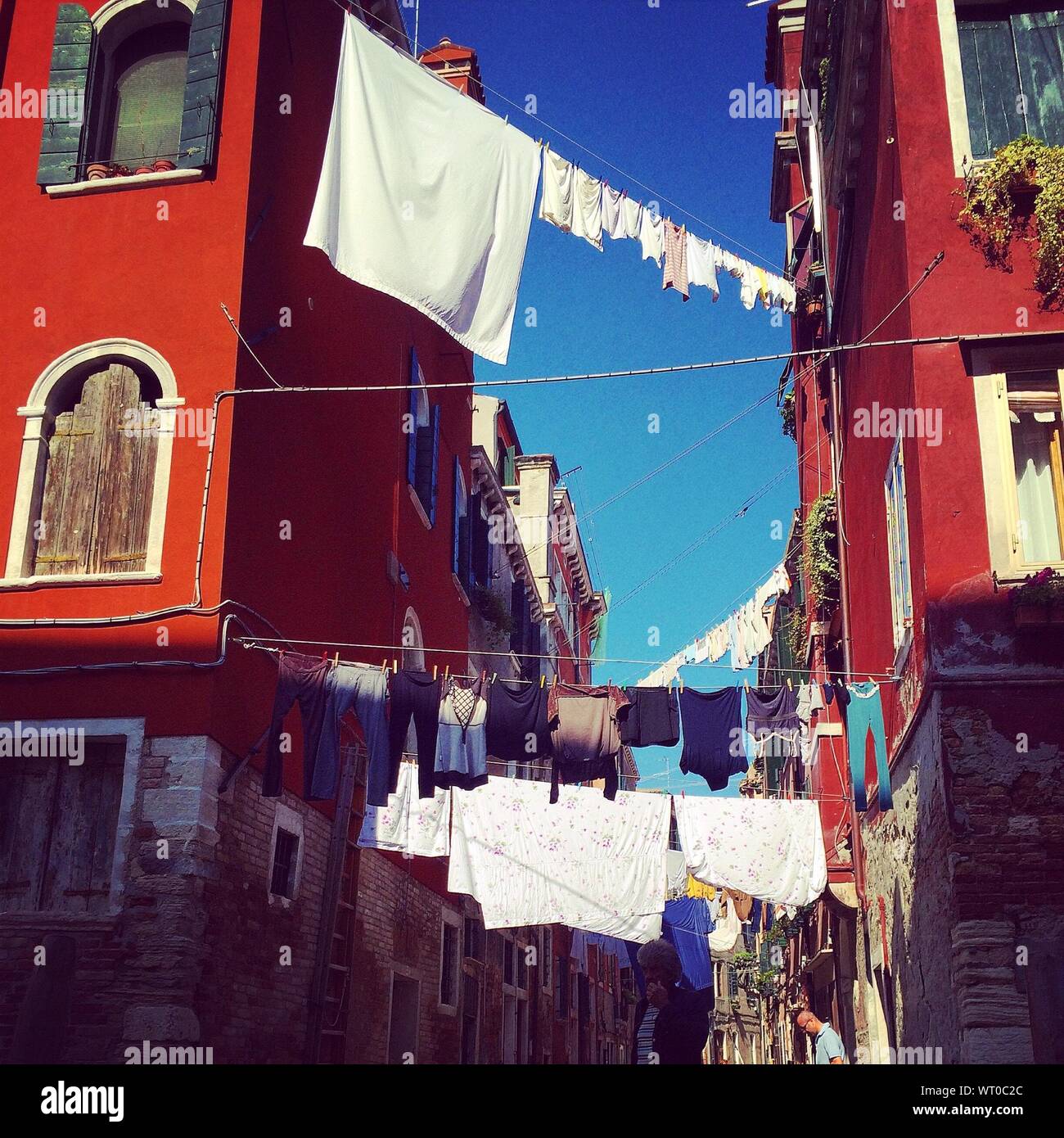 Clothes Line Between Buildings High Resolution Stock Photography and ...