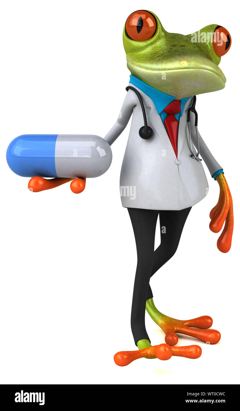 Frog doctor - 3D Illustration Stock Photo - Alamy