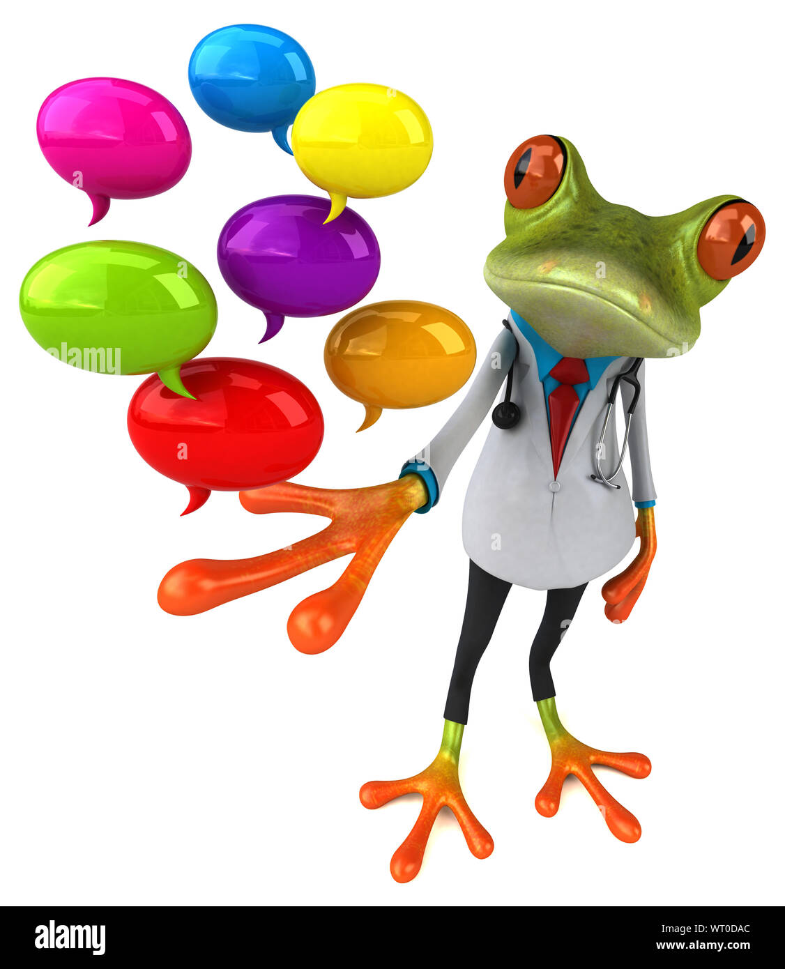 Frog doctor - 3D Illustration Stock Photo - Alamy