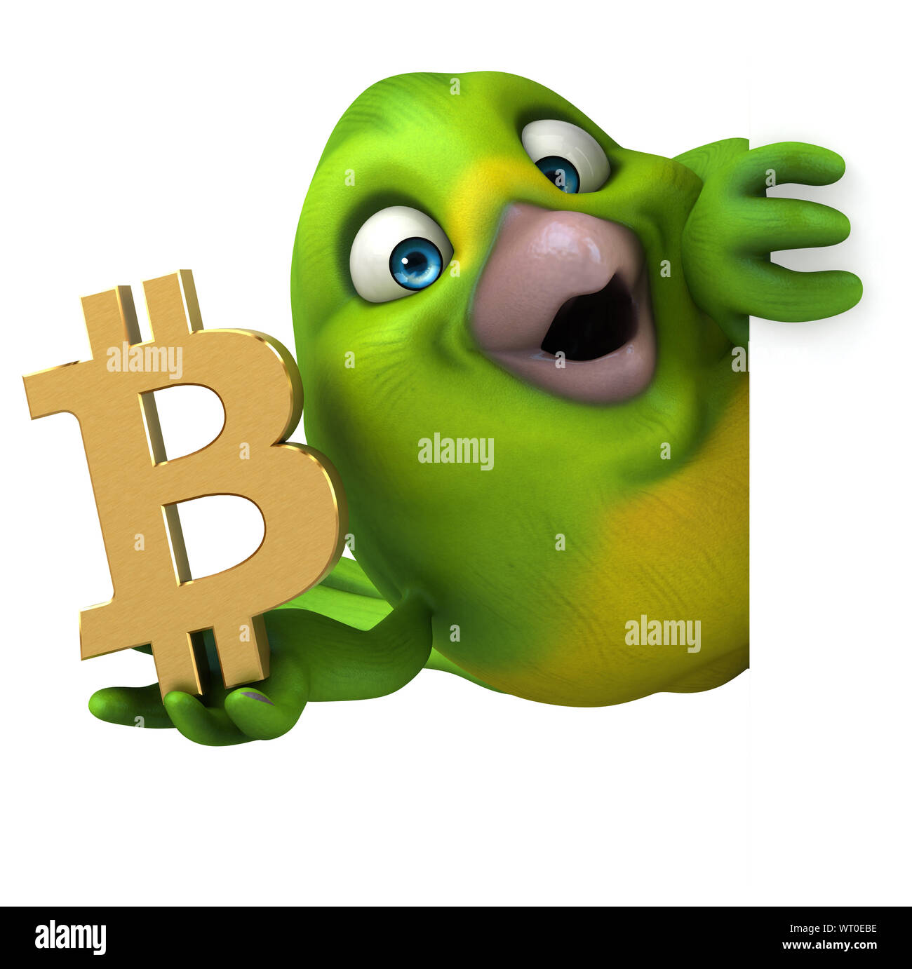 Fun bird - 3D Illustration Stock Photo - Alamy