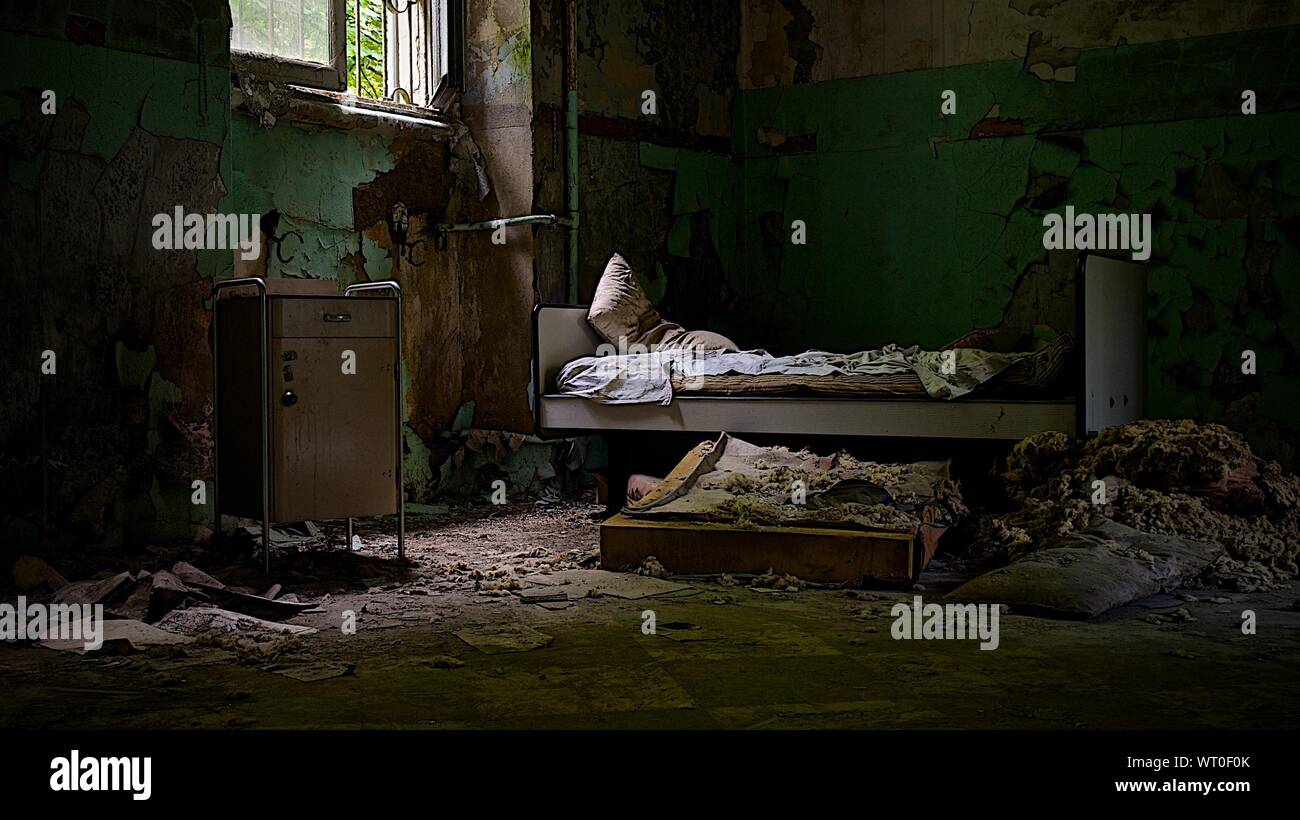 Interior Of Messy Bedroom Stock Photo - Alamy