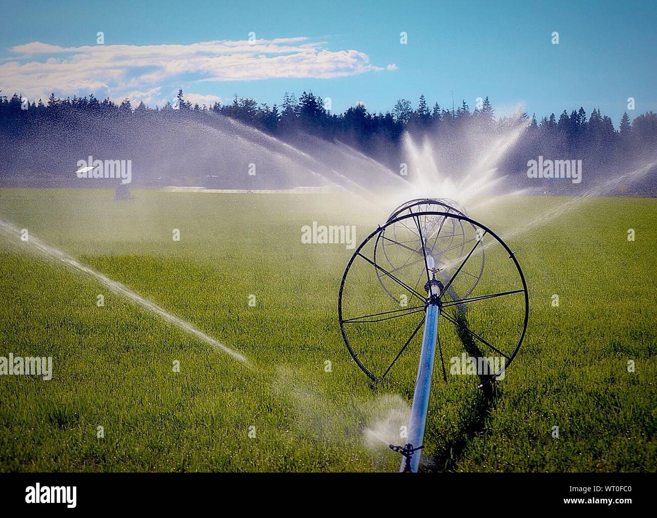 Field watering machinery hi-res stock photography and images - Alamy