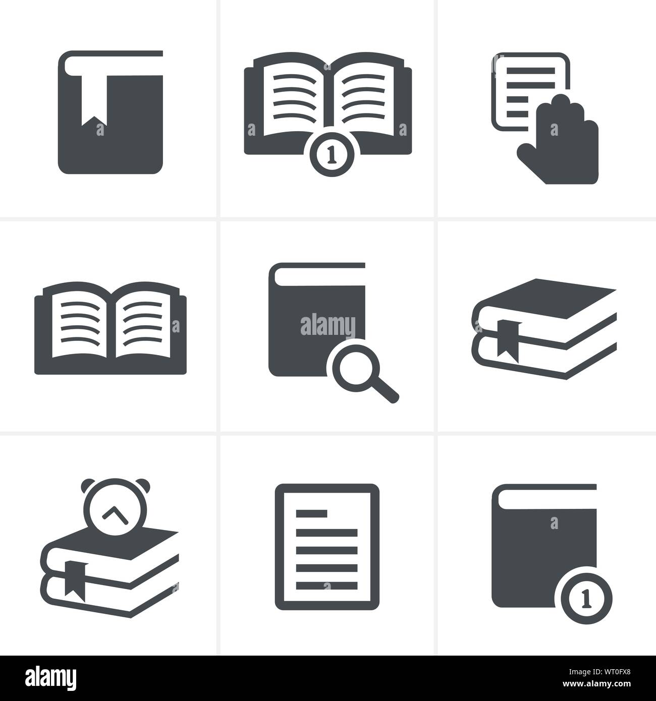 Book Icons Set, Vector Design Stock Vector Image & Art - Alamy