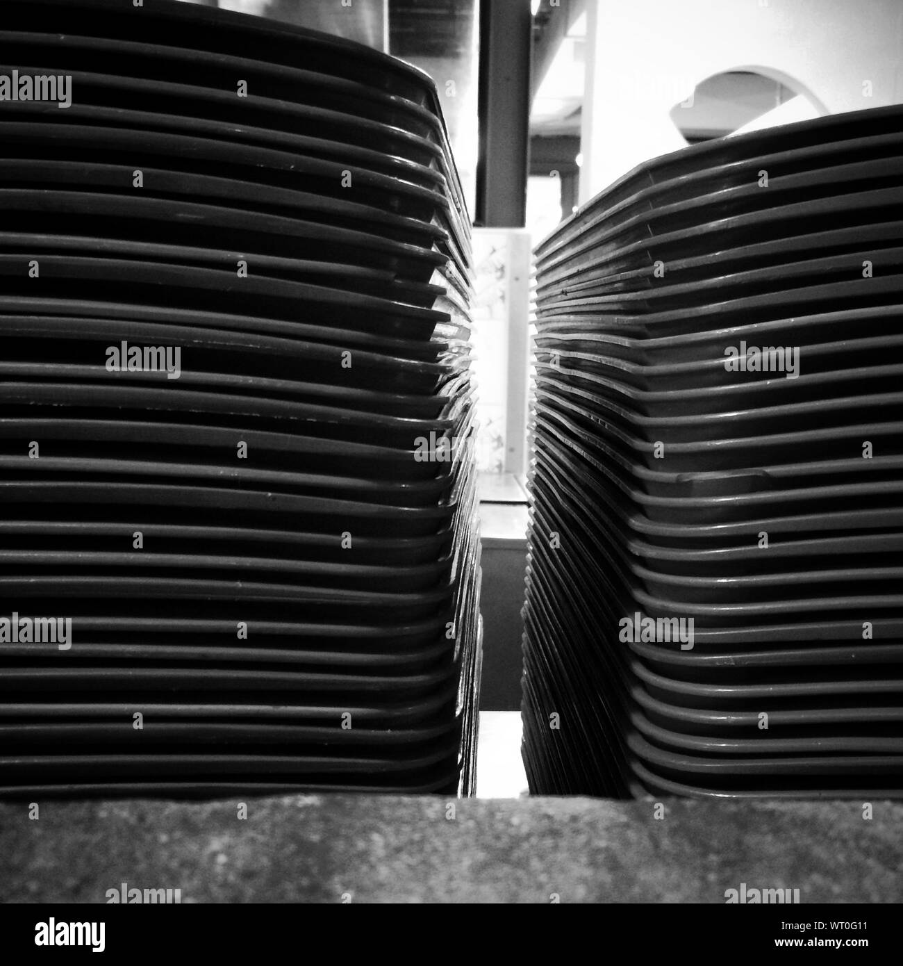 Stack Of Crates In Factory Stock Photo - Alamy